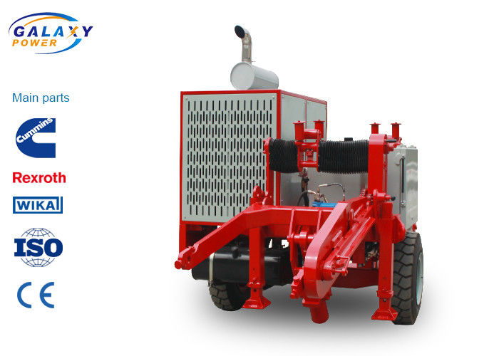 Red Color Power Line Stringing Equipment Max Intermittent Pull 220kN ...