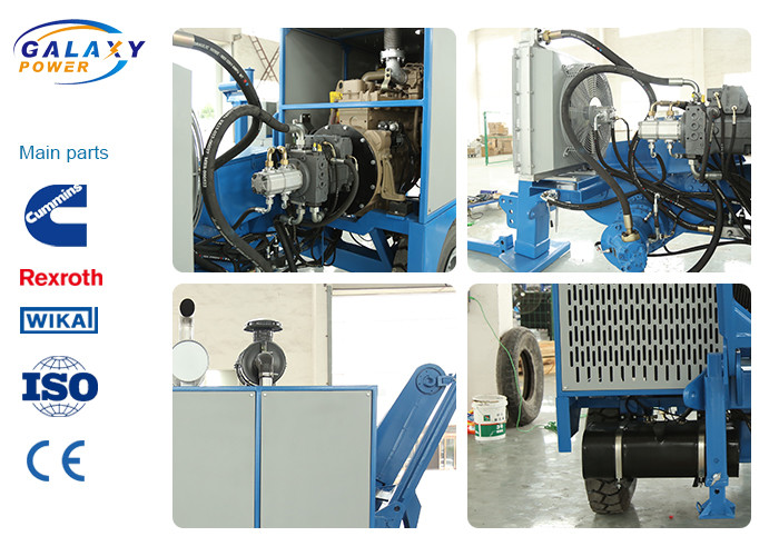 2.5km/H Electrical Cable Pulling Equipment , 4800kg Hydraulic Cable Puller