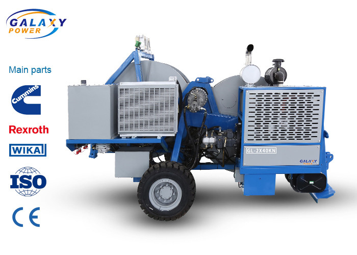 6230kg Hydraulic Cable Tensioner 5km/H Max Reverse Pulling Speed 40mm ...