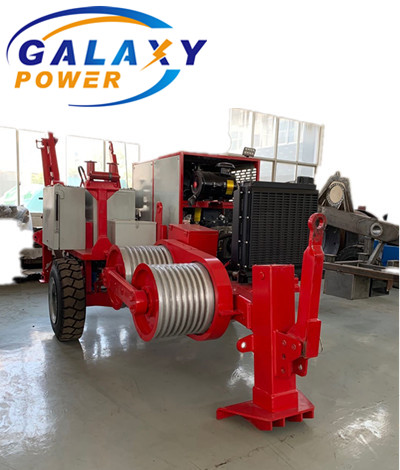 Max Pulling 220KN Bull-Wheel Diesel Hydraulic Cable Stringing Equipment