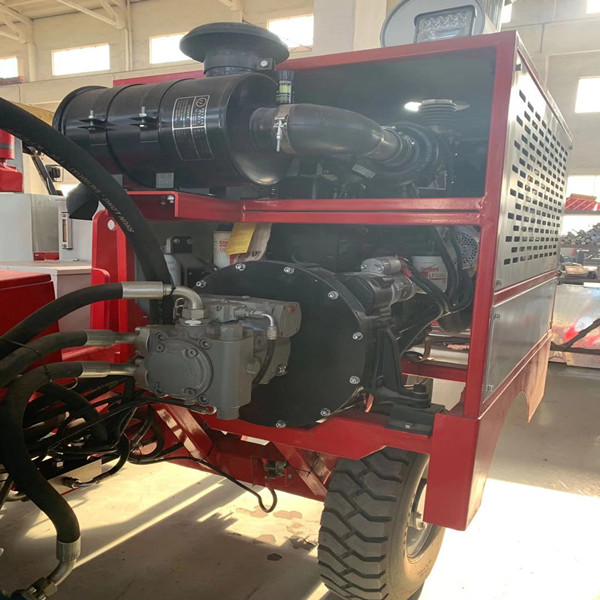 7 Grooves Bull-Wheel Diesel Max 60KN 6T Hydraulic Cable Puller Machine