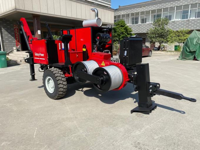 Bull Wheel 90kN Overhead Transmission Line Stringing Equipment