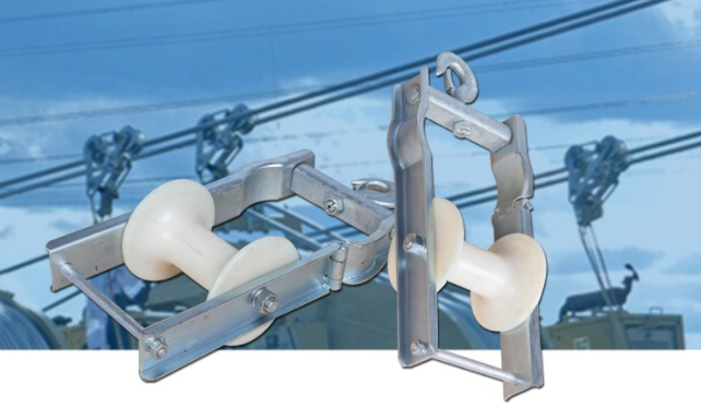 20KN Nylon Sheave ABC Cable Stringing Roller Aerial Cable Roller Pulling